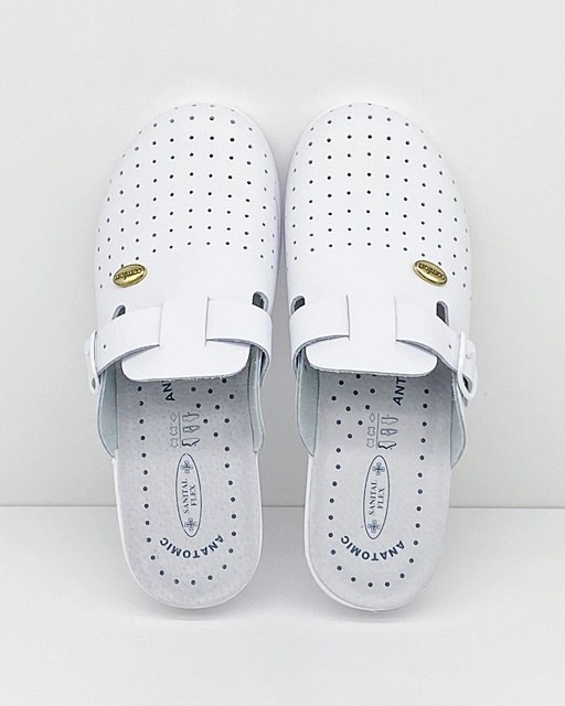 Buty medyczne damskie Sanital Flex 708 białe chodaki, tęgość G-H z ...